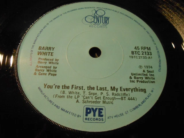 BARRY WHITE - "You're the first, the last, my everything" 20thCentury 7" Single EUR 3,51 ...