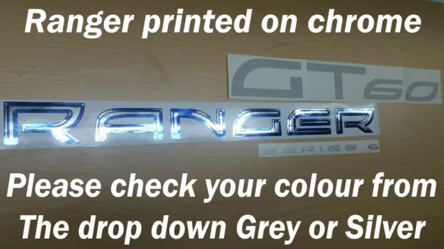 BAILEY RANGER GT 60 SERIES 6 Caravan Decals Stickers Printed / chrome ...
