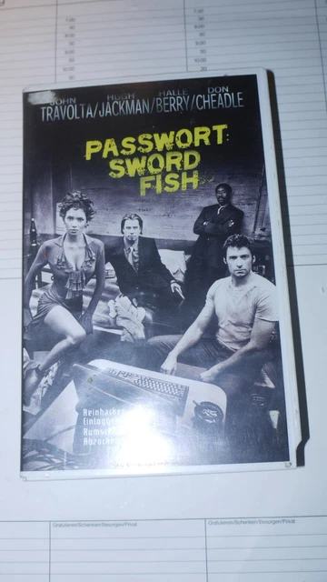 PASSWORD SWORDFISH JOHN Travolta Hugh Jackmann Halle Berry VHS VIDEO ...