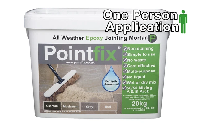 POINTFIX 20KG EASY All Weather Epoxy Pointing Jointing Mortar Paving ...