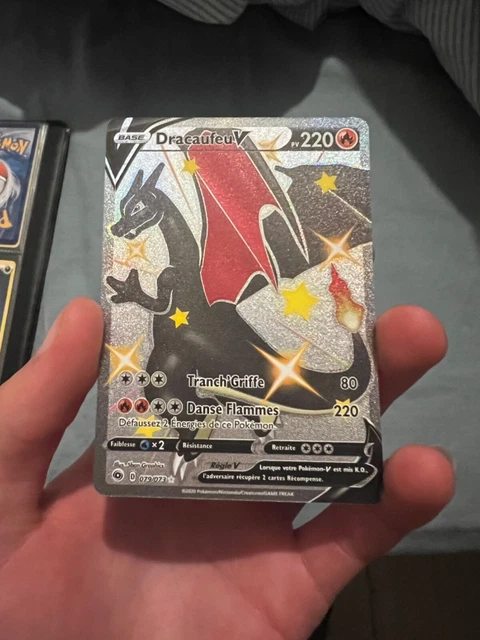 CARTE POKEMON FRANÇAISE dracaufeu v shiny 079/073 sorti de booster EUR ...