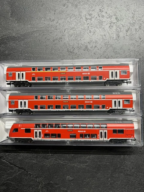 FLEISCHMANN SPUR N Doppelstockwagen Set OVP EUR 170,00 - PicClick DE