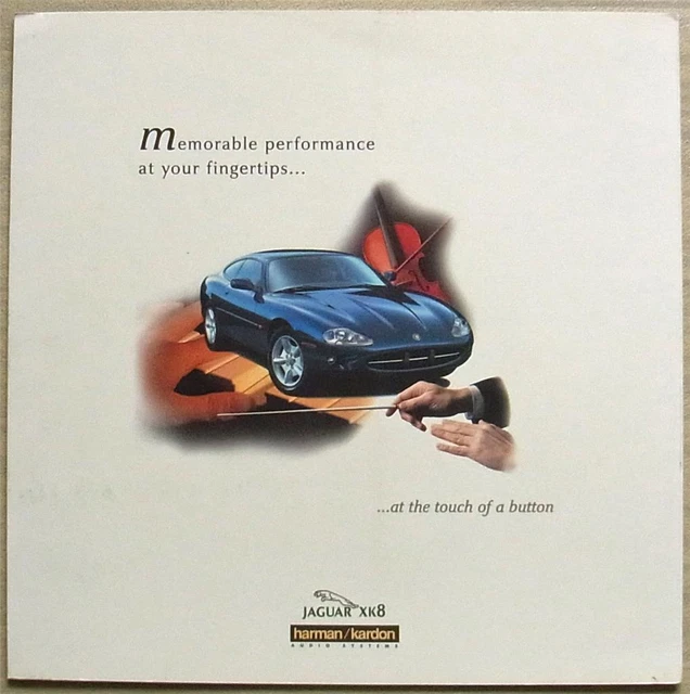 JAGUAR XK8 HARMAN/KARDON AUDIO SYSTEMS Car Sales Brochure c2000 #JLM/10 ...