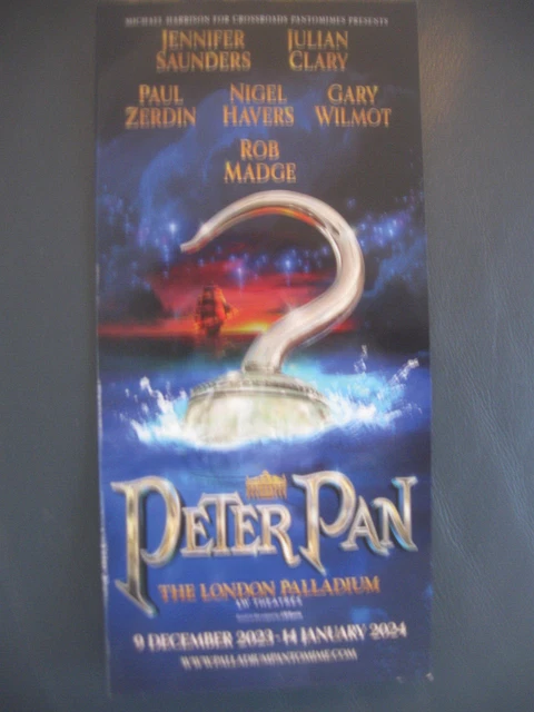 PETER PAN PANTO / Pantmime Theatre Flyer 2023 PALLADIUM Jennifer ...
