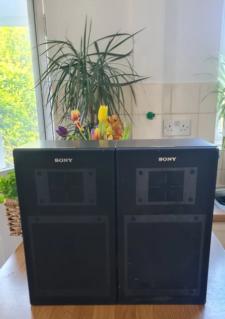 SONY SS-X160 PAIR Of Bookshelf Speakers Dark Brown WORKING GREAT £29.99 ...