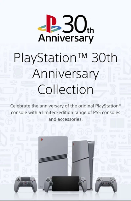 SONY PLAYSTATION 5 PS5 Pro - 30th Anniversary Limited Edition Bundle ...