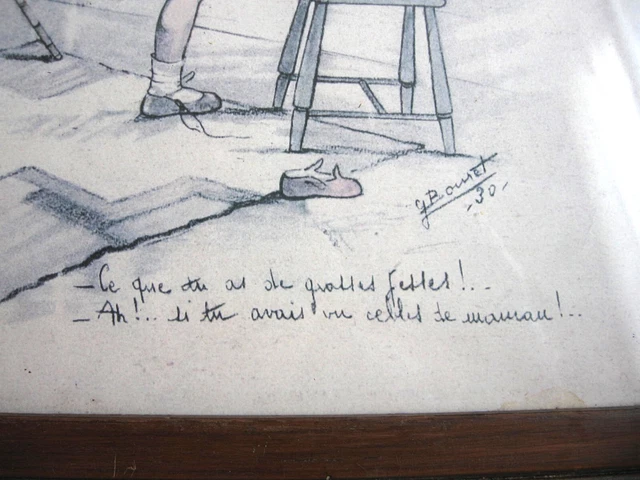 TABLEAU GERMAINE BOURET signé 1930 avec son cadre d'époque - Les fesses ...