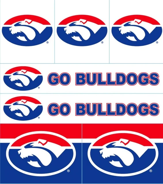 WESTERN BULLDOGS OFFICIAL AFL Logo Sticker Sheet $8.95 - PicClick AU