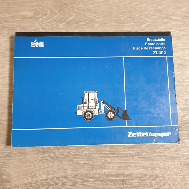 ORIGINAL ZETTELMEYER ERSATZTEILLISTE / Ersatzteilkatalog für ZL402 EUR ...