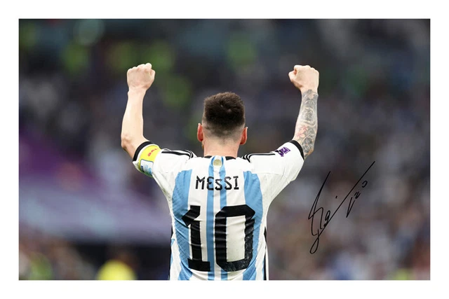 LIONEL MESSI WORLD Cup Final 2022 Signed A4 Autograph Photo Print ...