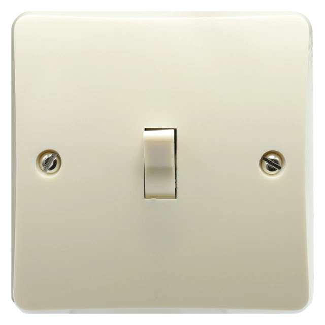 MK VINTAGE IVORY Bakelite Toggle Flush Fit Light Switch 1Way 1Gang ...