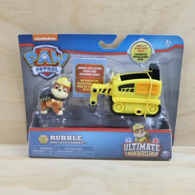 2018 NICKELODEON PAW Patrol Rubble Mini Jackhammer Figure Ultimate ...