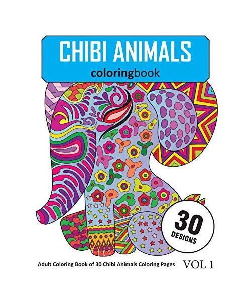 CHIBI ANIMALS COLORING Book: 30 Coloring Pages of Chibi Animals in ...