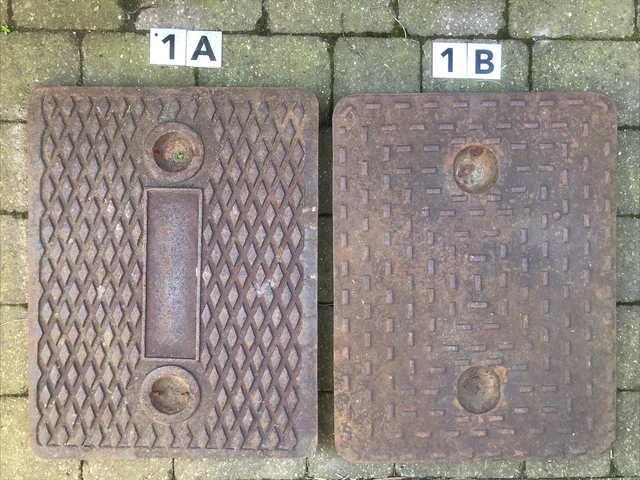CAST IRON MANHOLE Inspection Drain Cover and frame 680 Mm x 530 Mm Lid ...