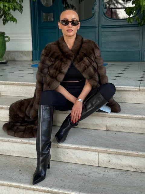 Sable Fur Coat Sobol Luxueux Manteau De Fourrure De Zibeline Barguzin