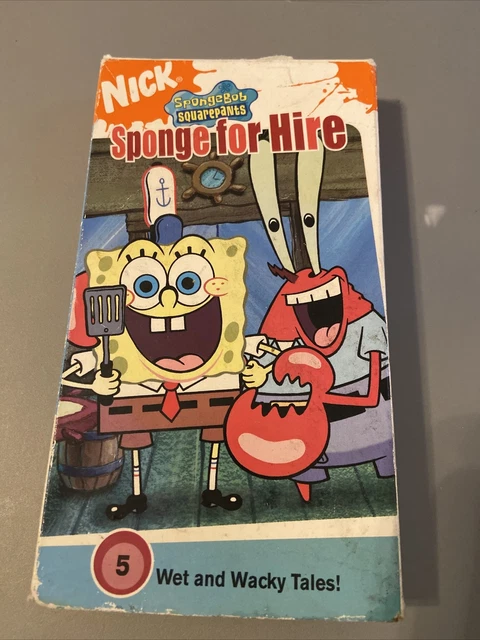 SPONGEBOB SQUAREPANTS SPONGE for Hire VHS Nickelodeon Paramount Cartoon ...