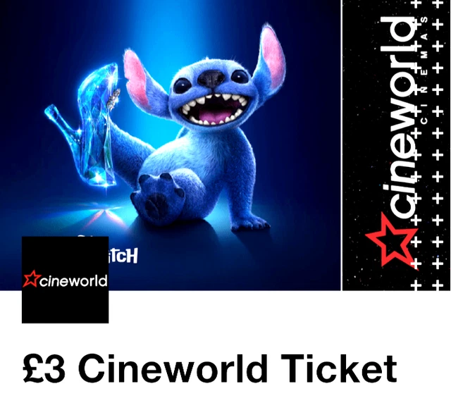 2 X CINEWORLD Cinema Ticket Fri Sat Sun Valid QUICK DELIVERY – Read ...