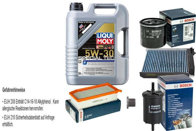 BOSCH INSPECTION SET 5L Liqui Moly Spécial Tec Pour 5W-30 pour EUR 117,73 - PicClick FR