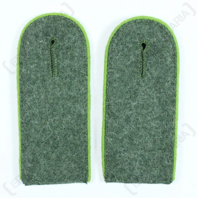 WW2 GERMAN ARMY Field Grey Meadow Green Piped EM Shoulder Boards ...