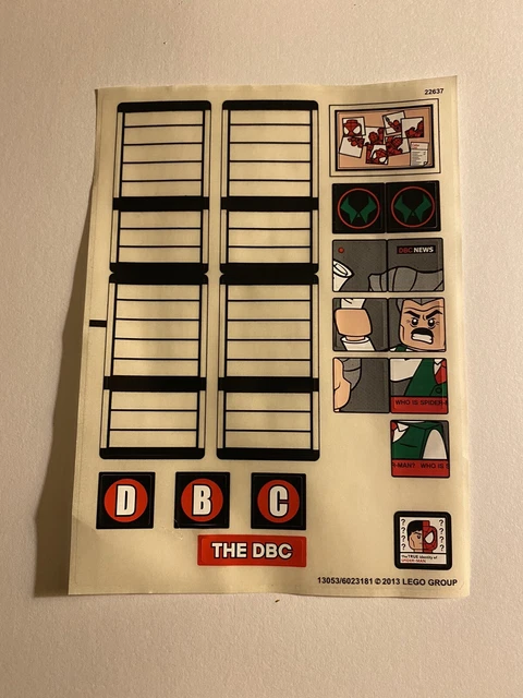 LEGO 76005 - Spider-Man - Spider-Man: Daily Bugle Showdown - STICKER ...