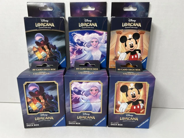 DISNEY LORCANA THE First Chapter Deck Boxes & Sleeves Full Set of 3 £133.38 - PicClick UK