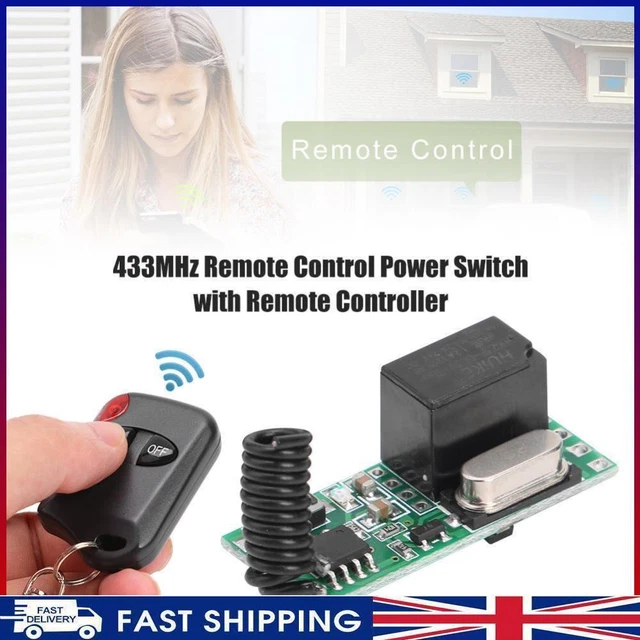 ~ KEY ON OFF Fob with 1CH DC3V-5V Relay Receiver 2 Buttons for Gate ...