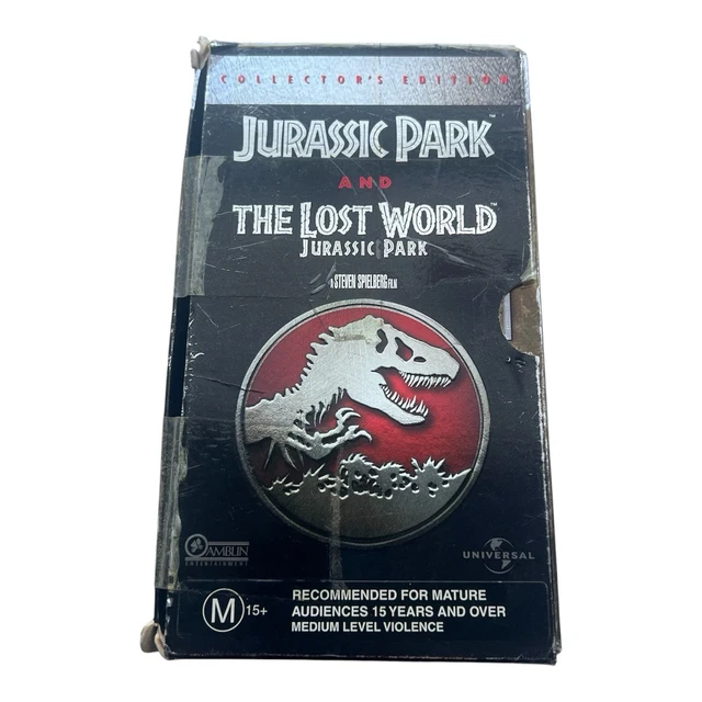 JURASSIC PARK & The Lost World VHS Collector's Edition Box Set 3 Tapes ...