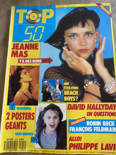 MAGAZINE TOP 50 Numéro 164 Du 24 Au 30 Avril 1989 Poster Madonna Maas ...