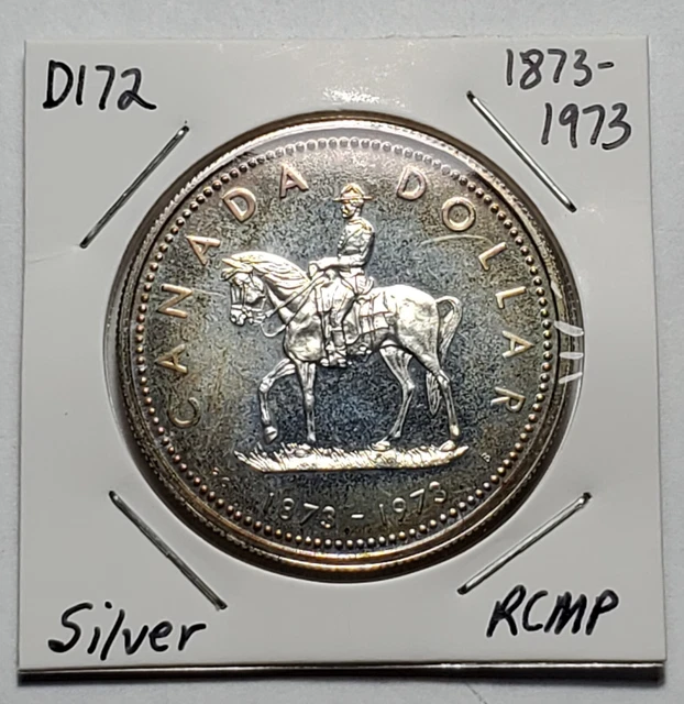 1873-1973 SILVER RCMP Anniversary CANADA 1 Dollar Specimen Coin ...