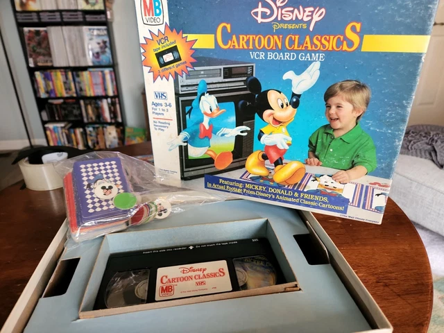 VINTAGE 1986 DISNEY Cartoon Classics Vhs Vcr Board Game Milton Bradley ...
