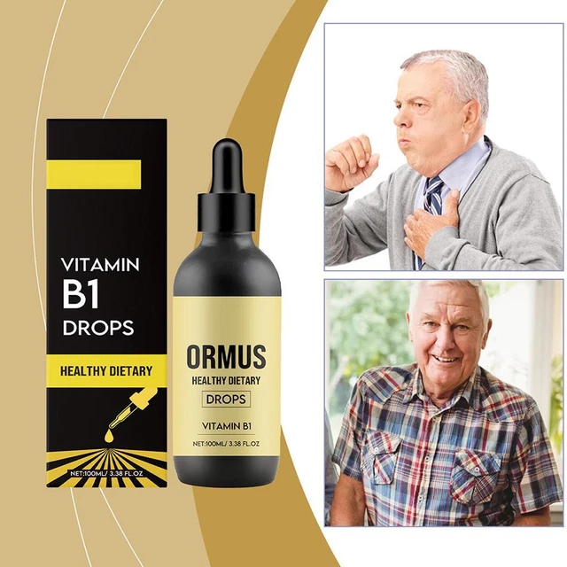 LIQUID VITAMIN B1 Thiamine Drops, Alcohol-Free Extract-Healthy Diet ...