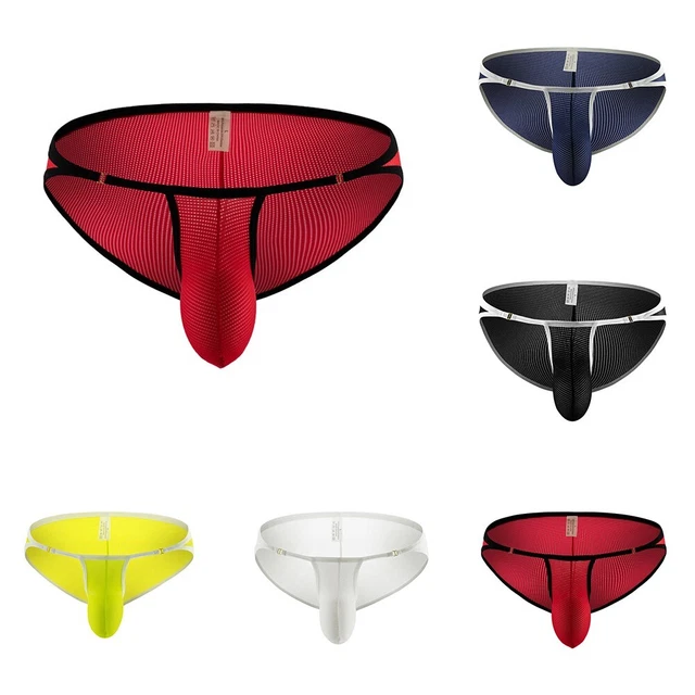 Sexy Men Sheer Mesh Underwear Bikini Bulge Pouch Thongs Comfortable