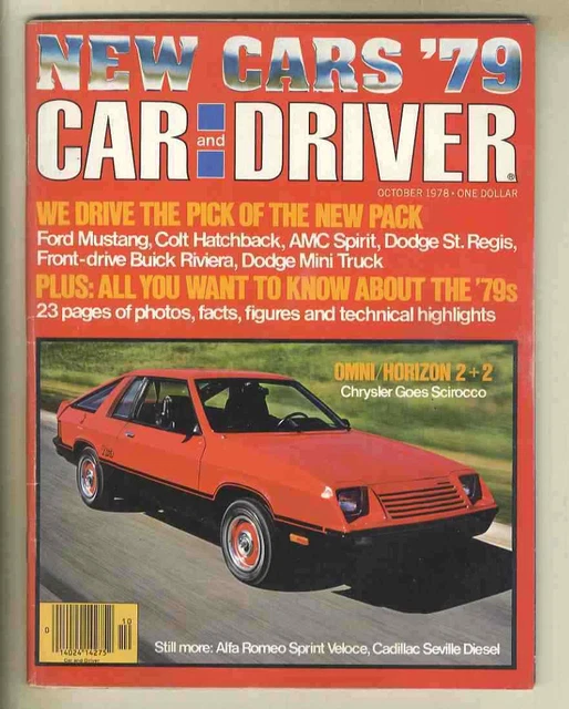 C9340 78.10 CARandDRIVER 1979 new model Plymouth Horizon TC3 Dodge Muni ...