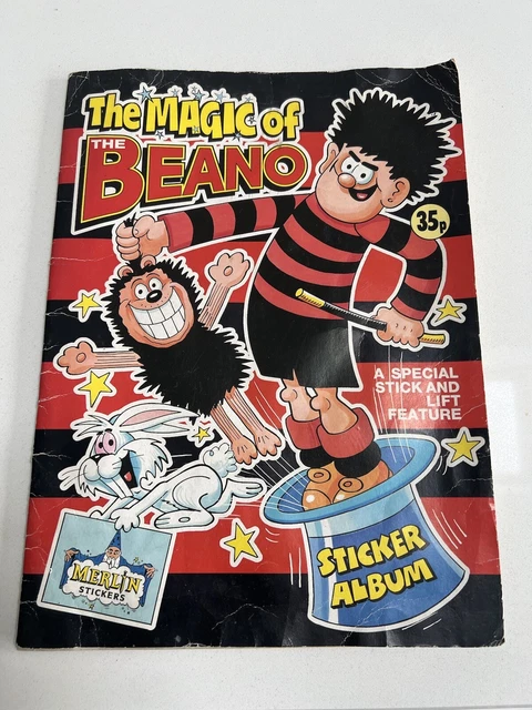 MERLIN MAGIC OF The Beano Sticker Album £0.99 - PicClick UK