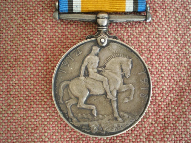 WW1 CANADIAN MACHINE Gun Brigade British War Medal & Cap Badge Grouping ...