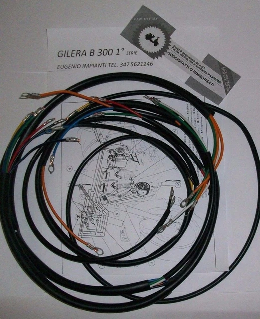 IMPIANTO ELETTRICO ELECTRICAL WIRING MOTO GILERA B 300 1°s. CON SCHEMA ... IMPIANTO ELETTRICO ELECTRICAL WIRING MOTO GILERA B 300 1°s. CON SCHEMA ...