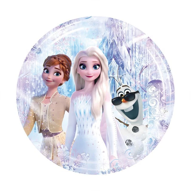ROUND FROZEN BACKDROP Elsa Birthday Backdrop Photo Background Banner ...