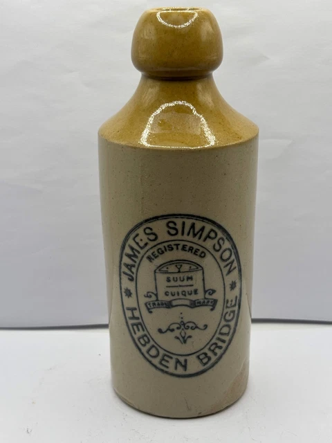 OLD HEBDEN BRIDGE stoneware ginger beer bottle, James Simpson £21.52 ...