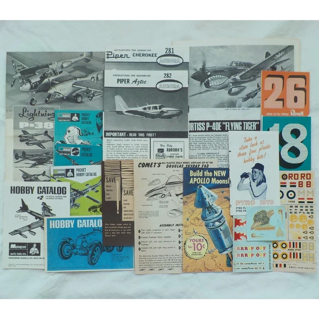 MODEL KIT INSTRUCTIONS/CATALOG/DECAL Collection Aurora Monogram Revell ...