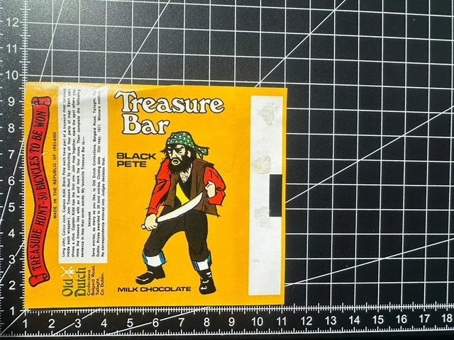 VINTAGE OLD DUTCH Treasure Bar Milk Chocolate Sweet Wrapper ...