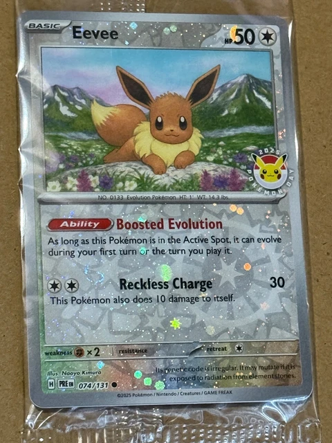 PRISMATIC EVOLUTIONS - Eevee Pokemon Day 2025 Promo 074/131 - STAMPED ...