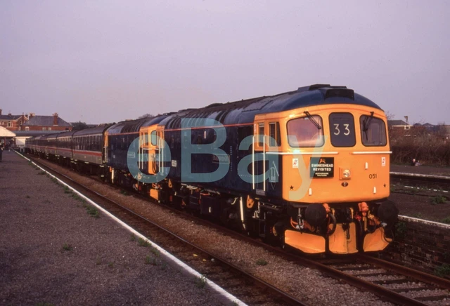 35MM RAILWAY SLIDE of Class 33 33051 & 33116 @ Skegness Copyright to ...