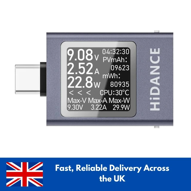 TYPE-C USB TESTER Voltmeter Current Meter Charge Ammeter Power Voltage ...