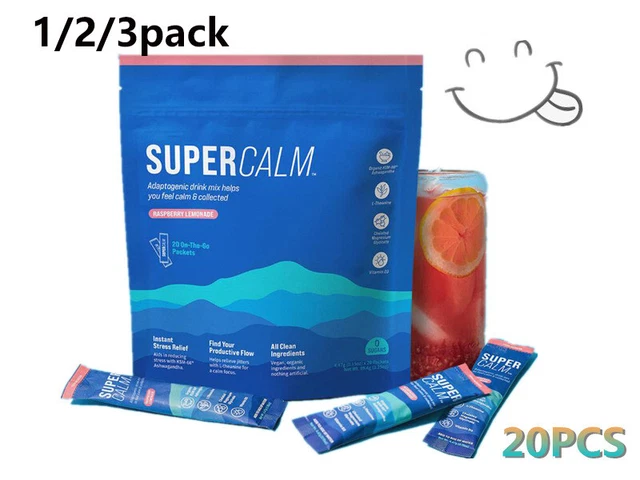 1/2/3PACK SUPERCALM POWDERED Drink Mix Supplements For Relaxation Focus ...
