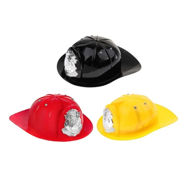 KIDS FIREMAN HAT Firefighter Costume Fireman Helmet Dress Up Funny ...