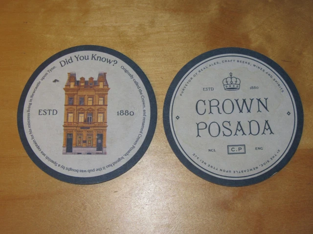 BEERMAT CROWN POSADA Newcastle Brewing Craft Beer Real Ale Mat Coaster ...