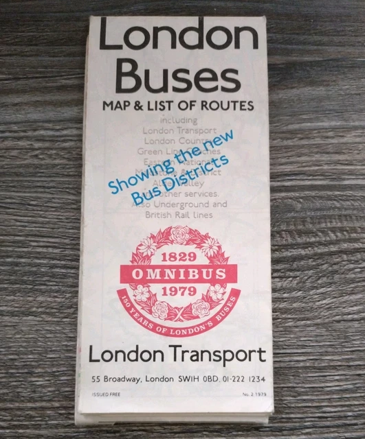 LONDON BUSES - Map & List Of Routes - London Transport No.2 1979 150 ...