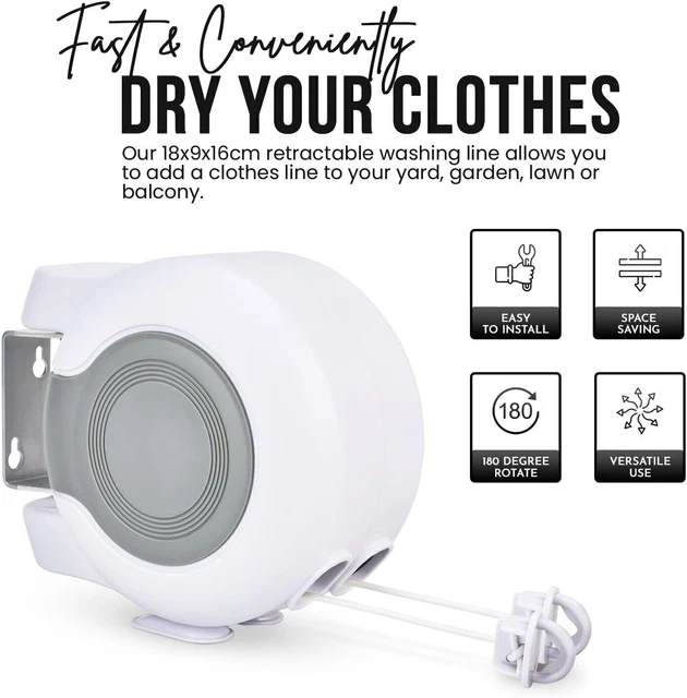 HEAVY DUTY EXTRA Strong Steel Core Laundry Drying Washing Line Clothes ...