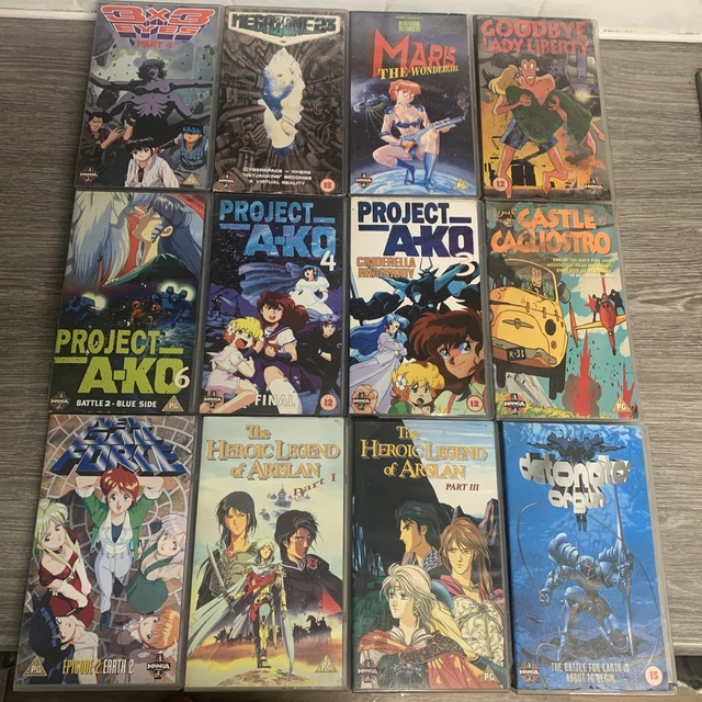 12X ANIME MANGA VHS Bundle Lupin III A-K0 3x3 Eyes Gall Force Detonated ...