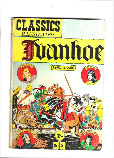 CLASSICS ILLUSTRATED NO 2 Ivanhoe By Sir Walter Scott £2.22 - PicClick UK